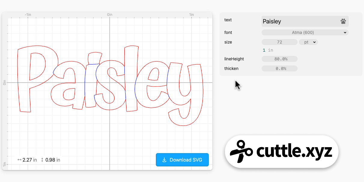 Cuttle: Generate Personalized SVG Cut Files in seconds