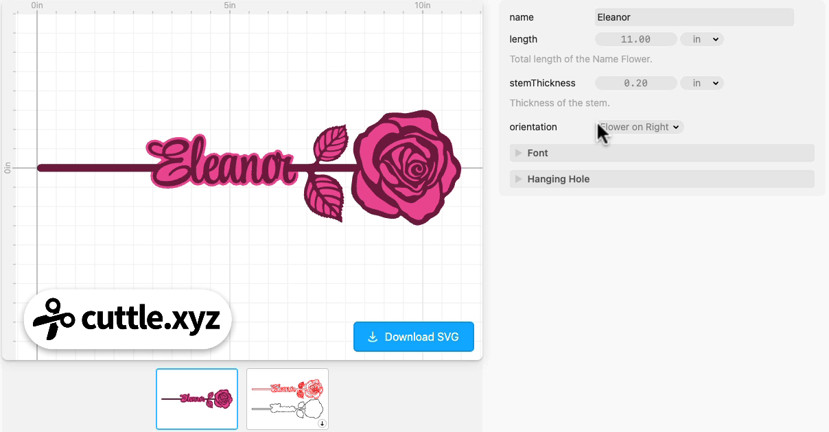 Cuttle: Generate Personalized SVG Cut Files in seconds